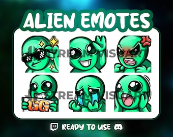 Alien Twitch Emotes - Etsy