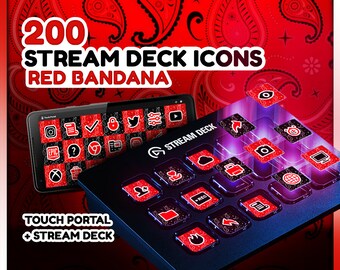 Red Stream Deck Icons - Etsy