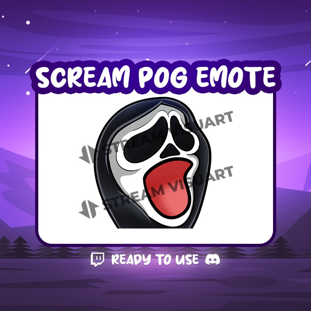 Scream Pog Emote Halloween Twitch Discord Youtube and - Etsy