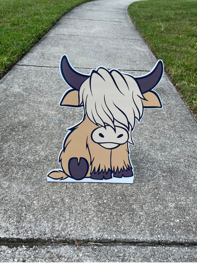 Highland Cow Standee Prop Party Decorations - Etsy