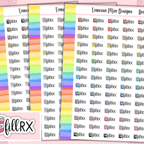 Prescription Planner Stickers - Etsy