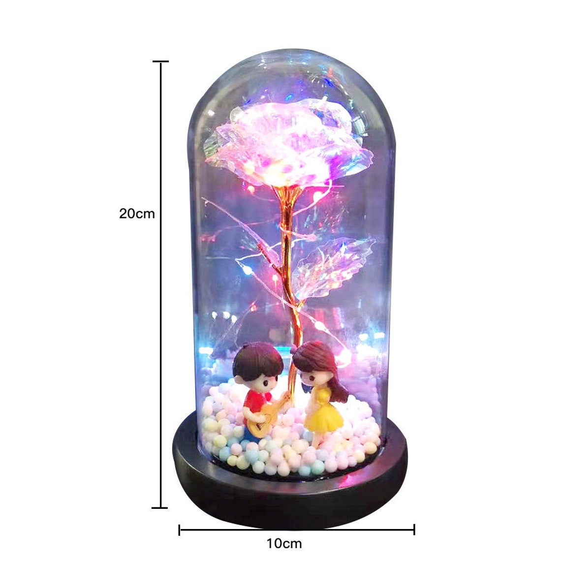 Beauty Eternal Flower Rose in Flask Wedding Decoration Artificial ...
