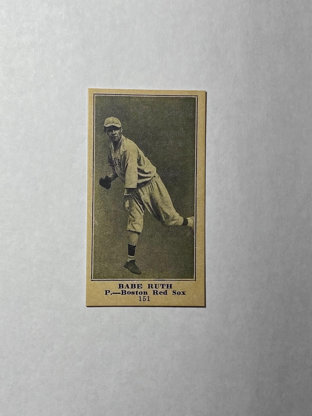 Babe Ruth Rookie Reprint Card - Etsy