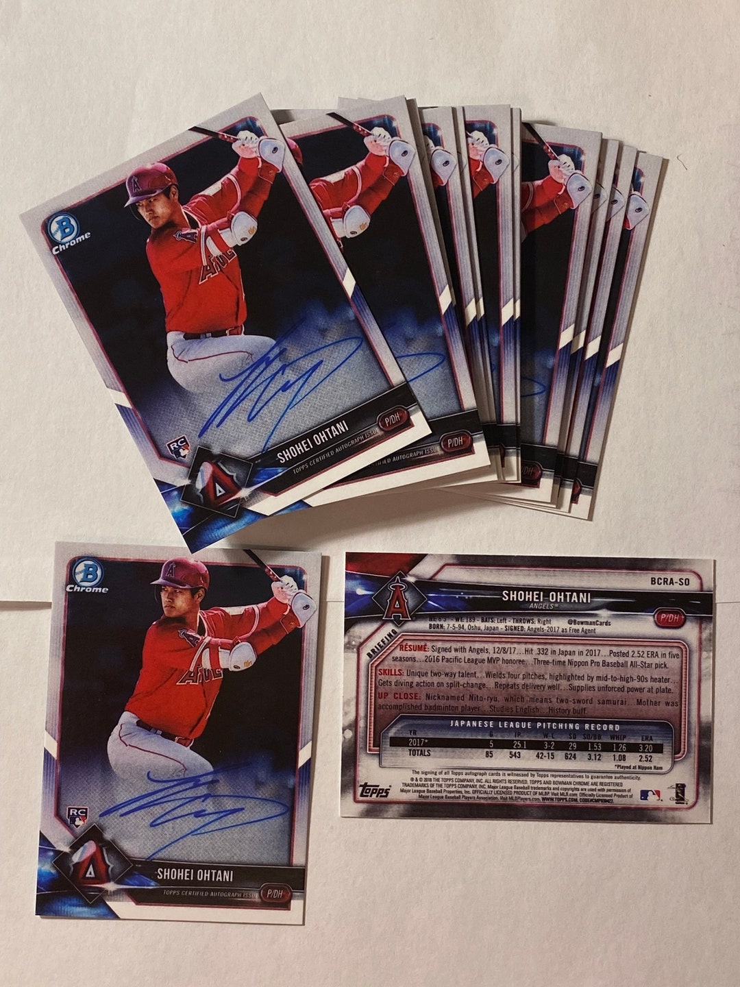 One Shohei Ohtani Auto Rookie RP Card - Etsy
