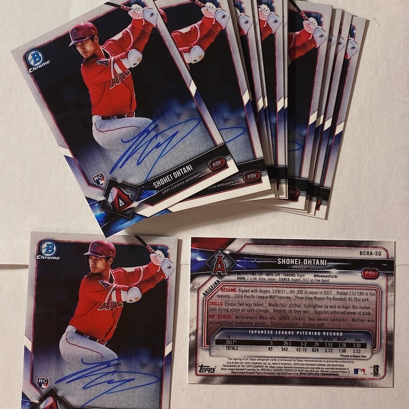 Shohei Ohtani Autograph Baseball Cards - Etsy