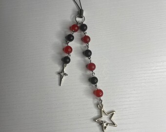 Matching Red and Black Heart Phone Charms - Etsy