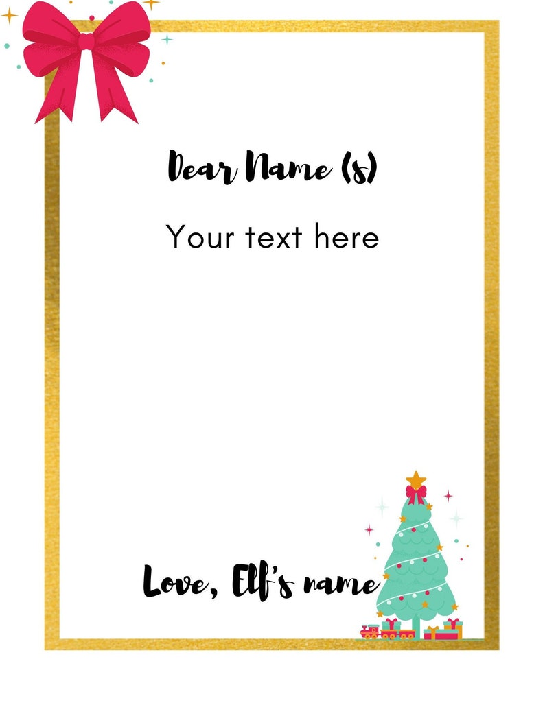 Personalized Letter From Your Elf Christmas Printable Elf Letter ...