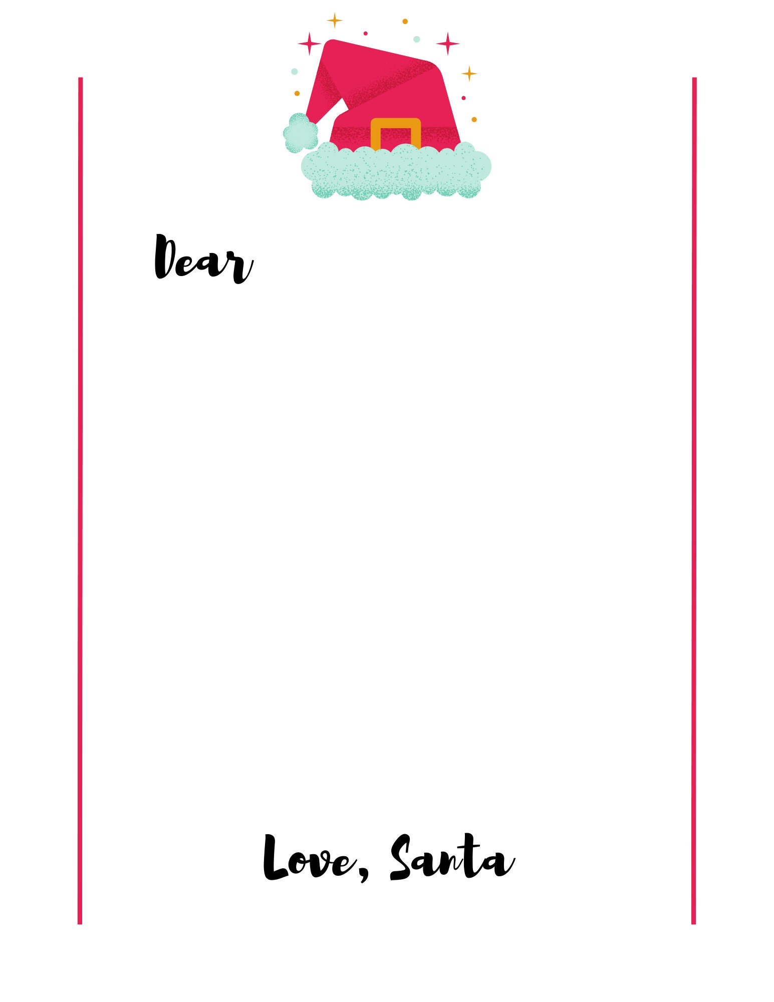 Instant Download Letter To/from Santa Digital Printable Santa Letter ...