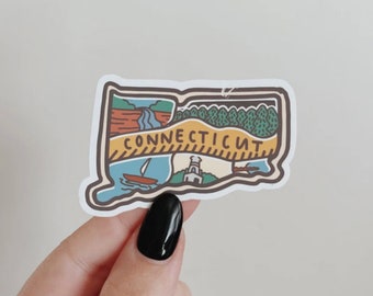 Connecticut State Die Cut Vinyl Sticker - Etsy