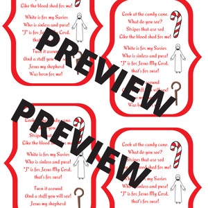 Religious Candy Cane Christmas Tags - Etsy