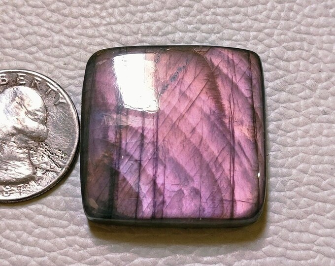 Very Cute Pink Purple Flashy Labradorite Square Shape Cabochon Gemstone ...