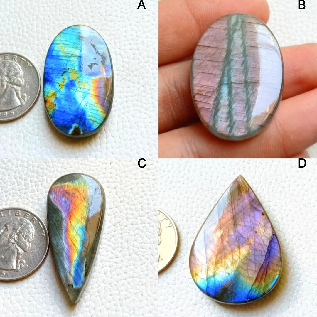 Labradorite Top Grade Multi Stone Gemstone Purple & Blue Flashy ...