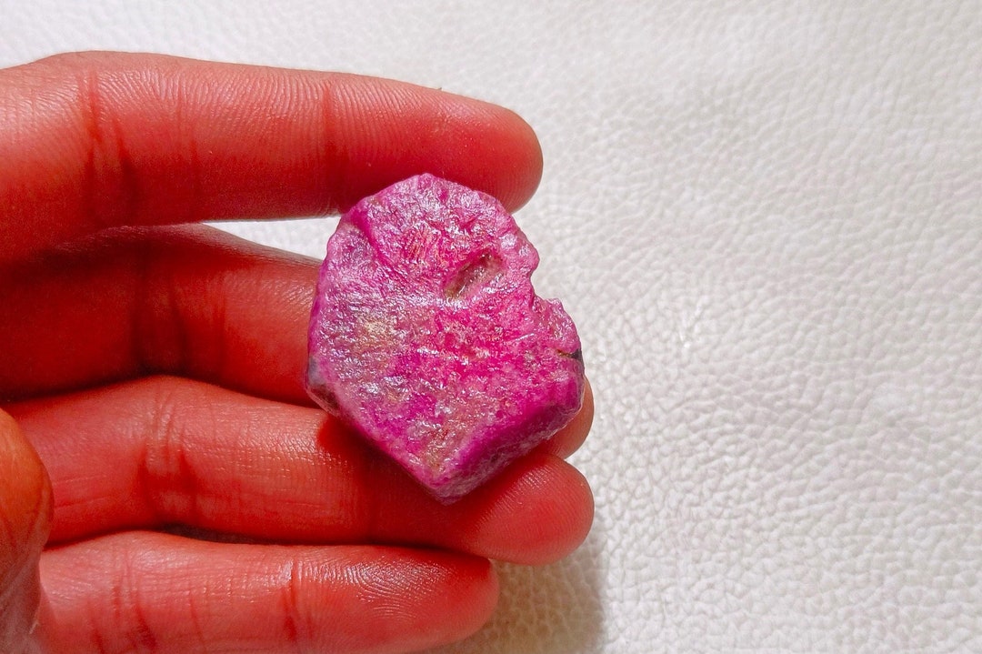 Best Quality - Natural Ruby Gemstone, Raw Pink Ruby Crystal Gemstone ...