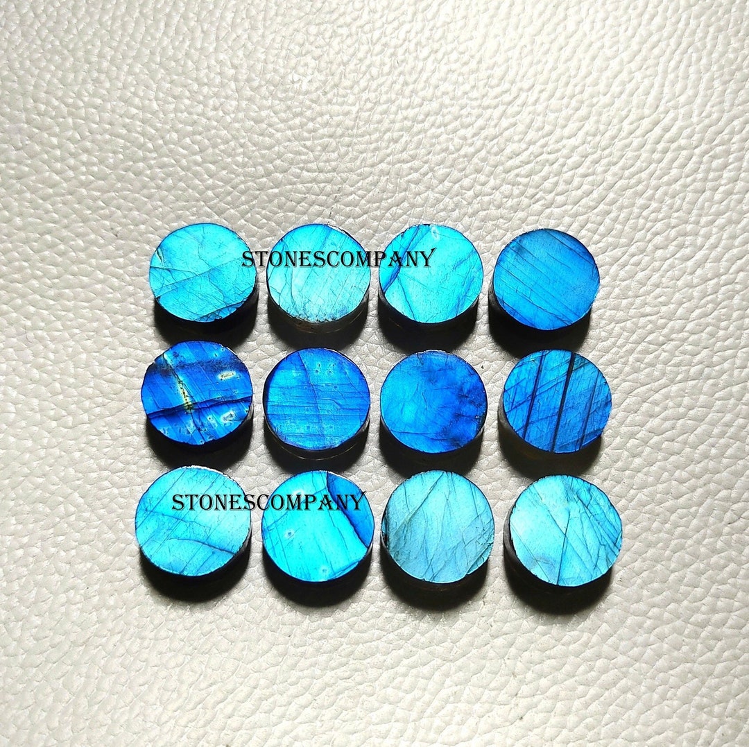 Round Shape Mind Blowing~blue Flashy Labradorite Cabochon Both Side ...