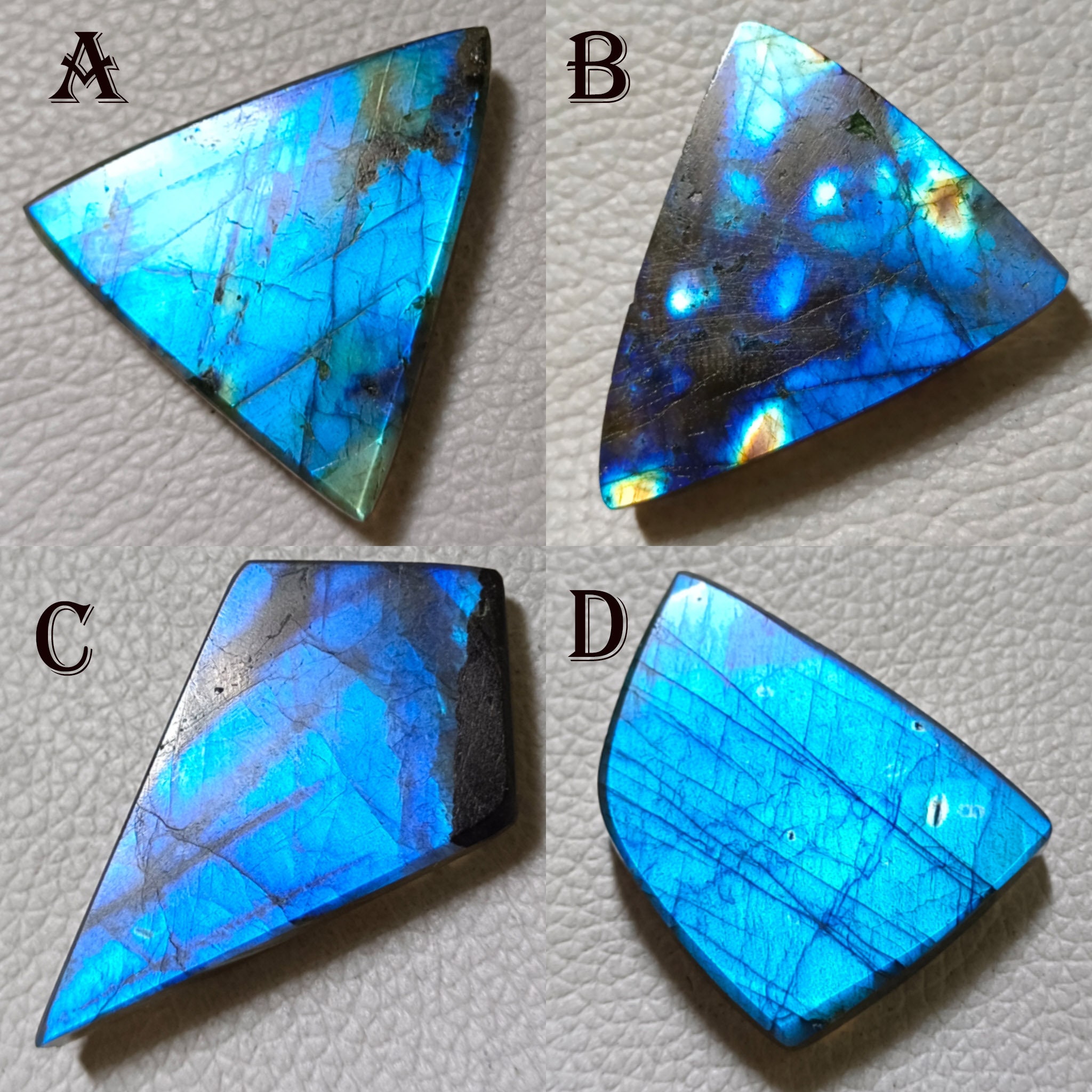 Best Collection ~ Glowing Blue Flash Labradorite Cabochon Both Side ...