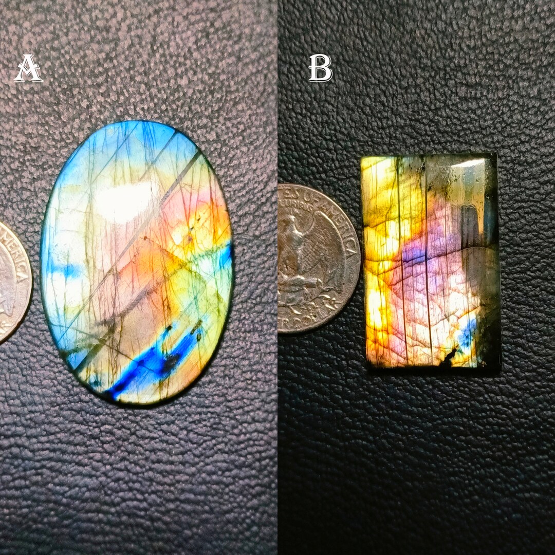 High Quality ~ Yellow Golden Fire Labradorite Mix Shape Cabochon Loose ...
