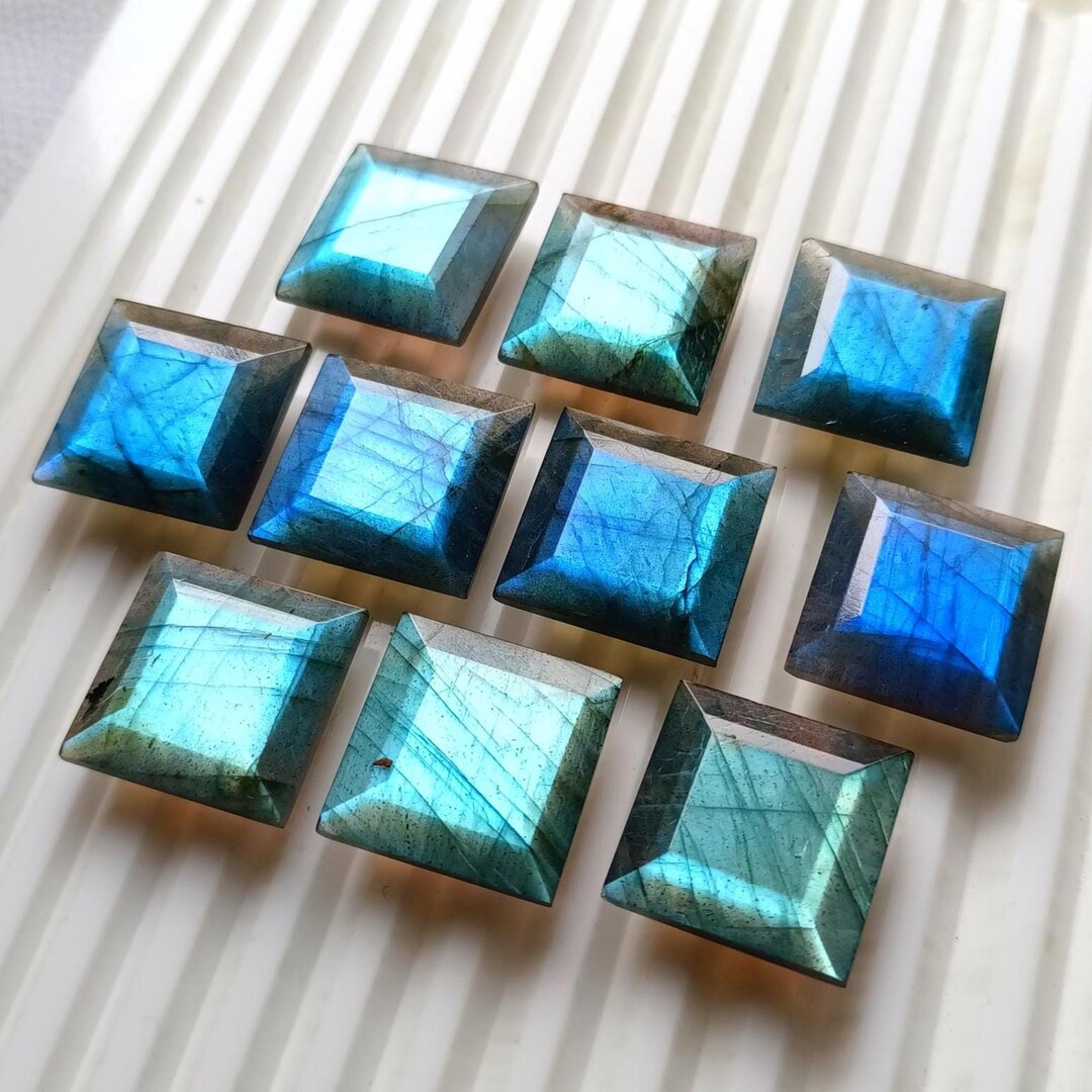 AAA + Garde Quality Faceted Cut Stone Labradorite Square Shape ...