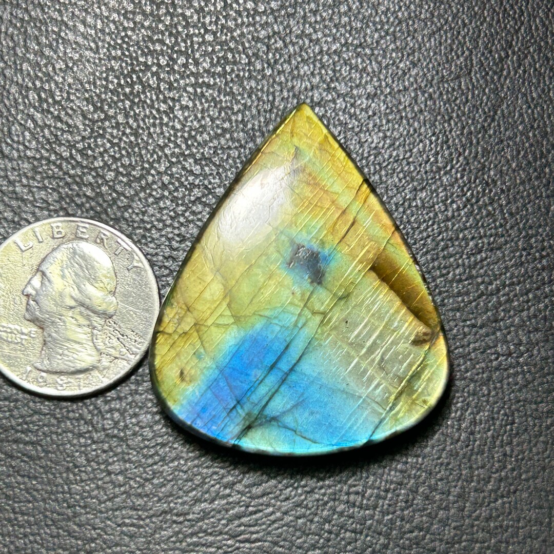 Most Beautiful ~yellow Flashy Labradorite Cabochon Both Side Polish ...