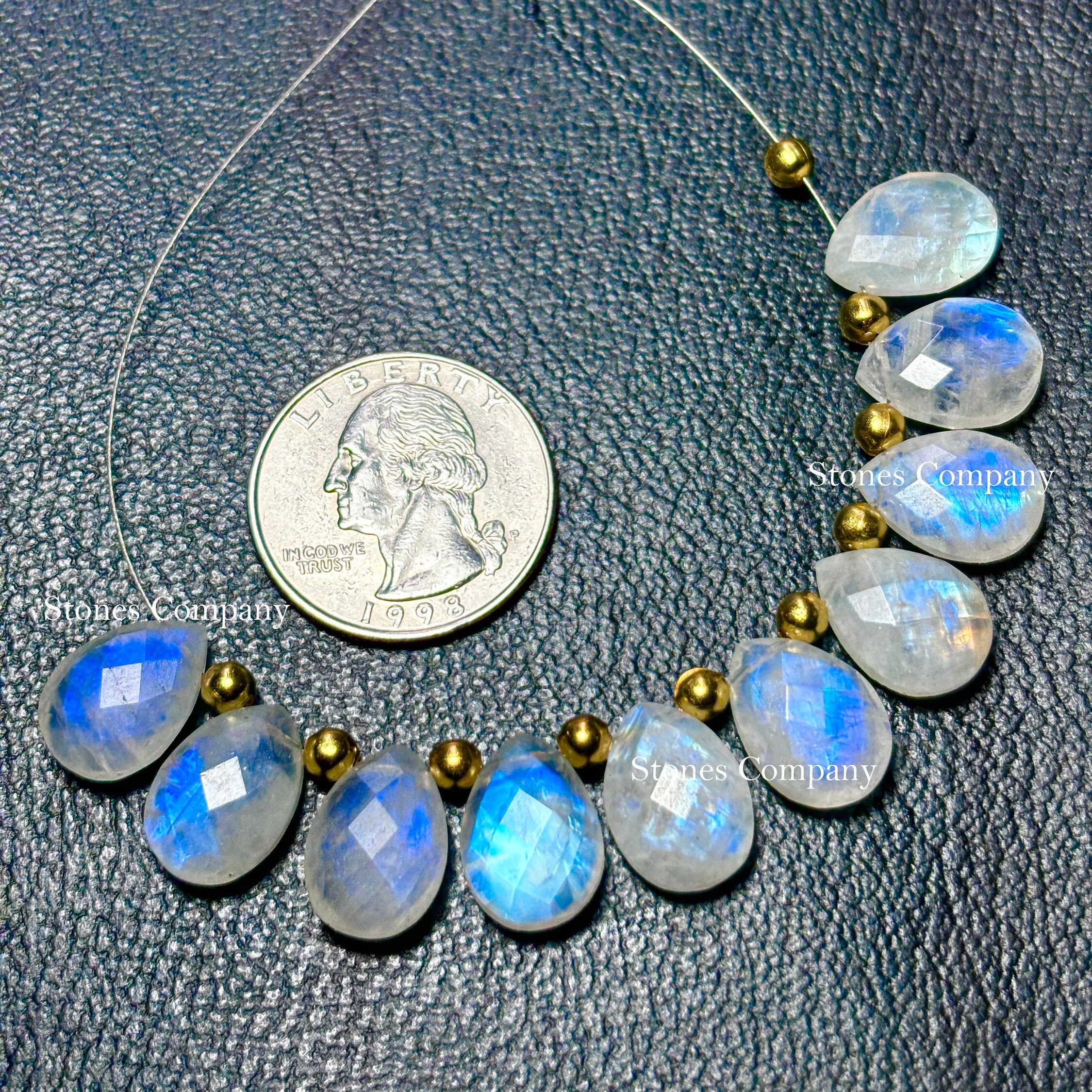 Teardrop ~rainbow Moonstone Beads, Size -6x8mm to 15x20mm Both Side ...