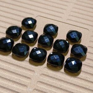 Black Obsidian 8 to 30 MM Cushion Shape Both Side Faceted Cut Briolette ...