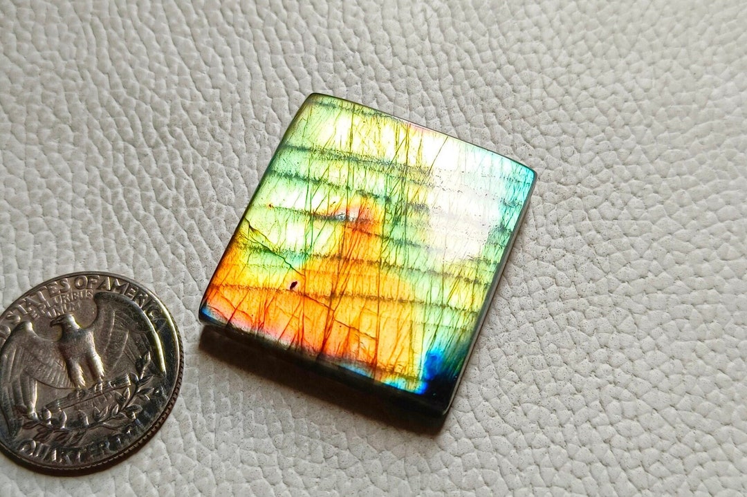 Classic ~ Multi Purple Natural Labradorite Cabochon, Square Shape Loose ...