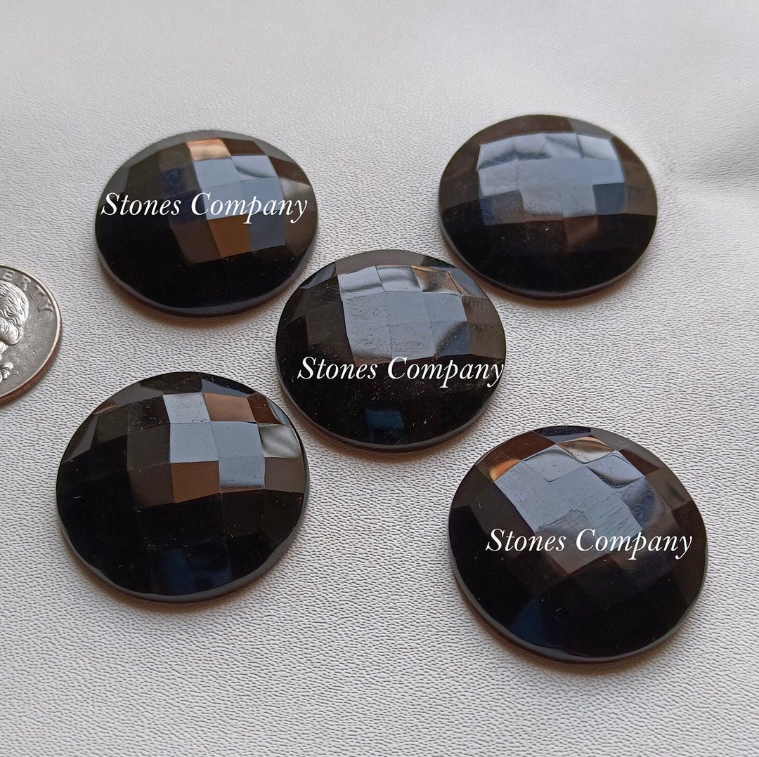 100% Natural Black Obsidian, Round Shape Black Obsidian, Size -20mm to ...