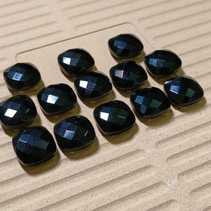 Black Obsidian 8 to 30 MM Cushion Shape Both Side Faceted Cut Briolette ...