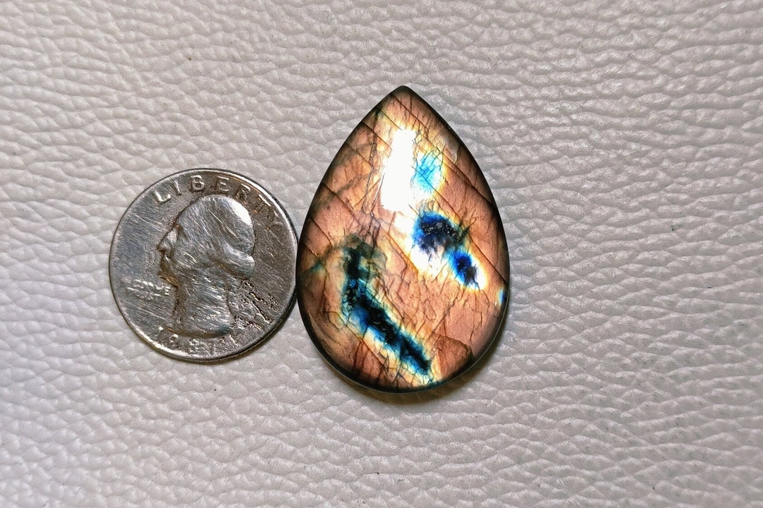Beautiful AAA Quality Natural Multi Fire Yellow Labradorite Cabochon ...
