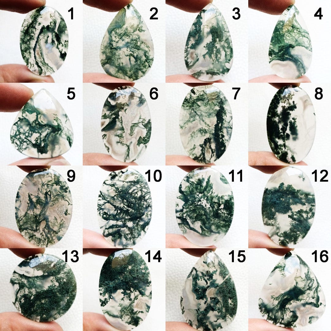 Buy Natural Moss Agate Gemstone Mix Shape 64 Pieces Lot Available ...