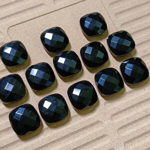 Black Obsidian 8 to 30 MM Cushion Shape Both Side Faceted Cut Briolette ...