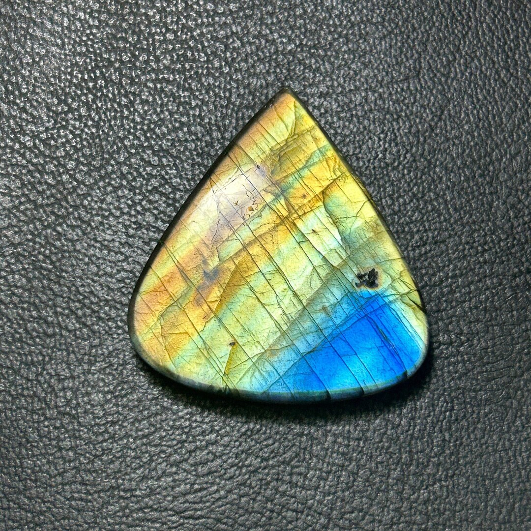 Most Beautiful ~yellow Blue Flashy Labradorite Cabochon Both Side ...