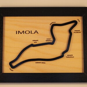 IMOLA Italy Fan Art Framed 3d Art With Corner & Straight Names A4 - Etsy