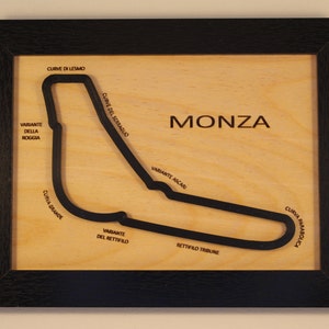 MONZA Italy Fan Art Framed 3d Art With Corner & Straight Names A4 - Etsy