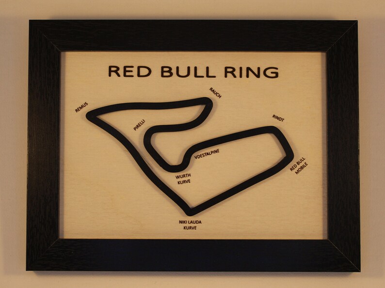 REDBULL RING AUSTRIA Fan Art Framed 3d Art With Corner & Straight Names ...