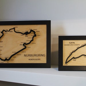 NURBURGRING Nordschleife Wall Art With 3D Track Elevation Framed and ...