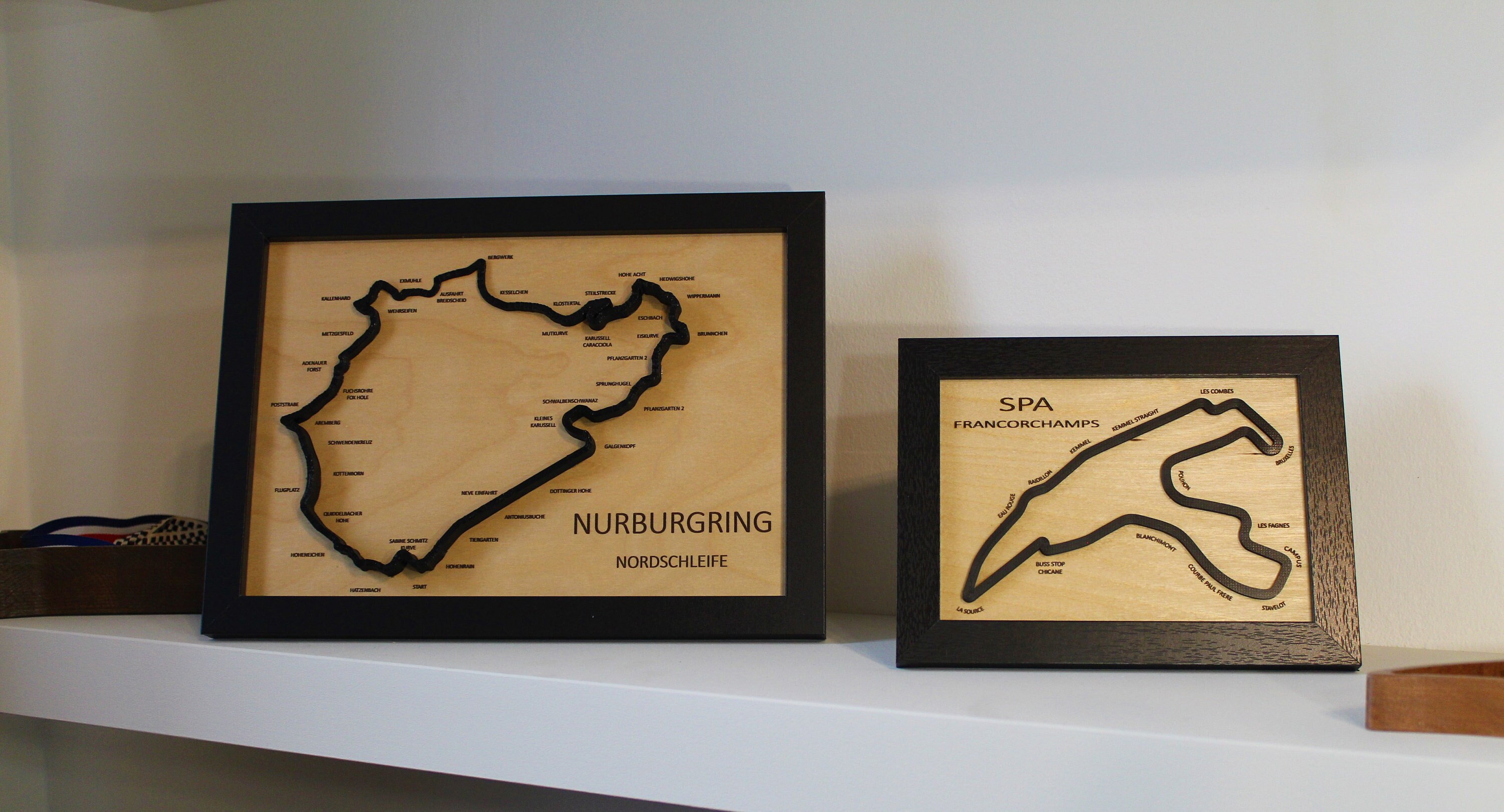NURBURGRING Nordschleife Wall Art With 3D Track Elevation Framed and ...