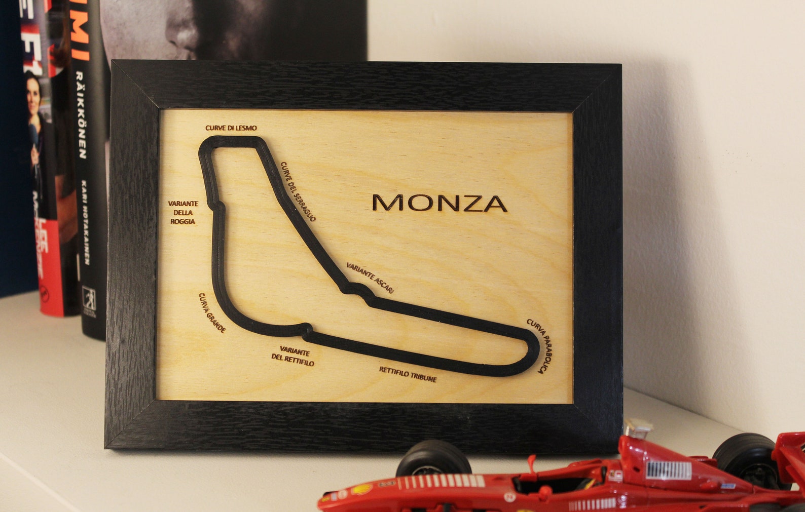 MONZA Italy Fan Art Framed 3d Art With Corner & Straight Names A4 - Etsy