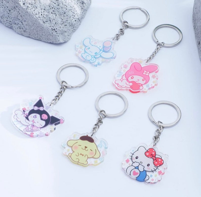 Sanrio Keychains Hello Kitty My Melody Cinnamoroll Etsy