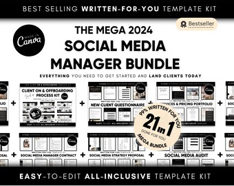 New & Improved 2024 Social Media Manager Bundle Social Media Manager ...