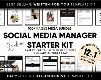 Social Media Manager Starter Kit Social Media Manager Bundle - Etsy