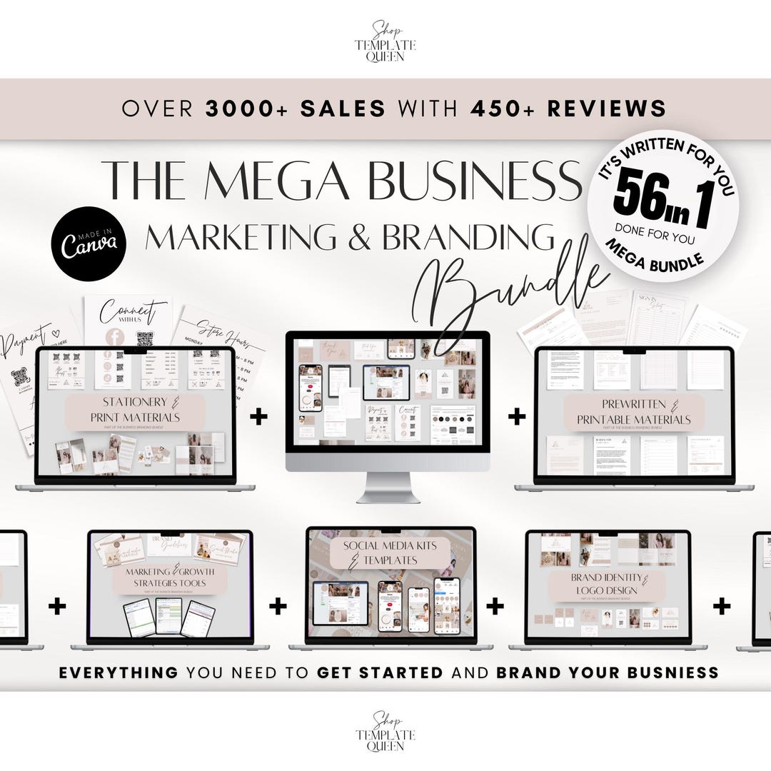 The Mega Business Marketing & Branding Template Package | DIY Branding ...