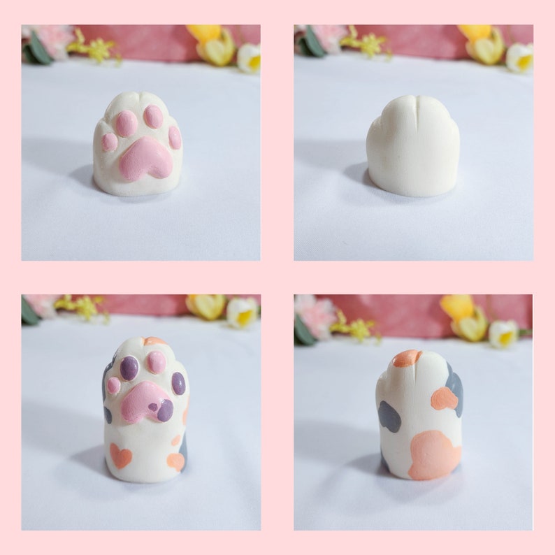 Kawaii Paw Handmade Figurines - Etsy