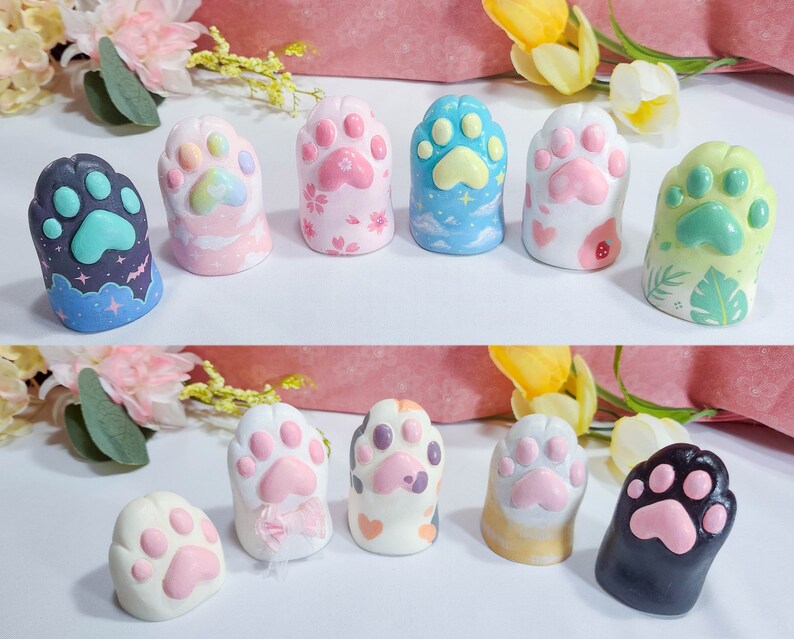 Kawaii Paw Handmade Figurines - Etsy