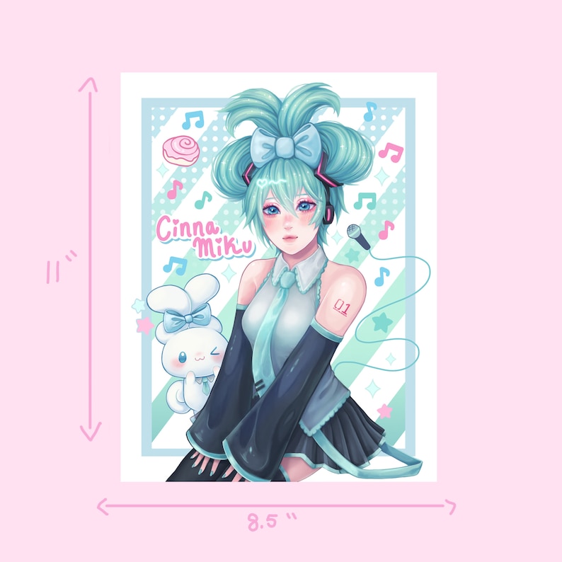 Cinna Miku Vocaloid 8.5 X 11 Holographic Print - Etsy