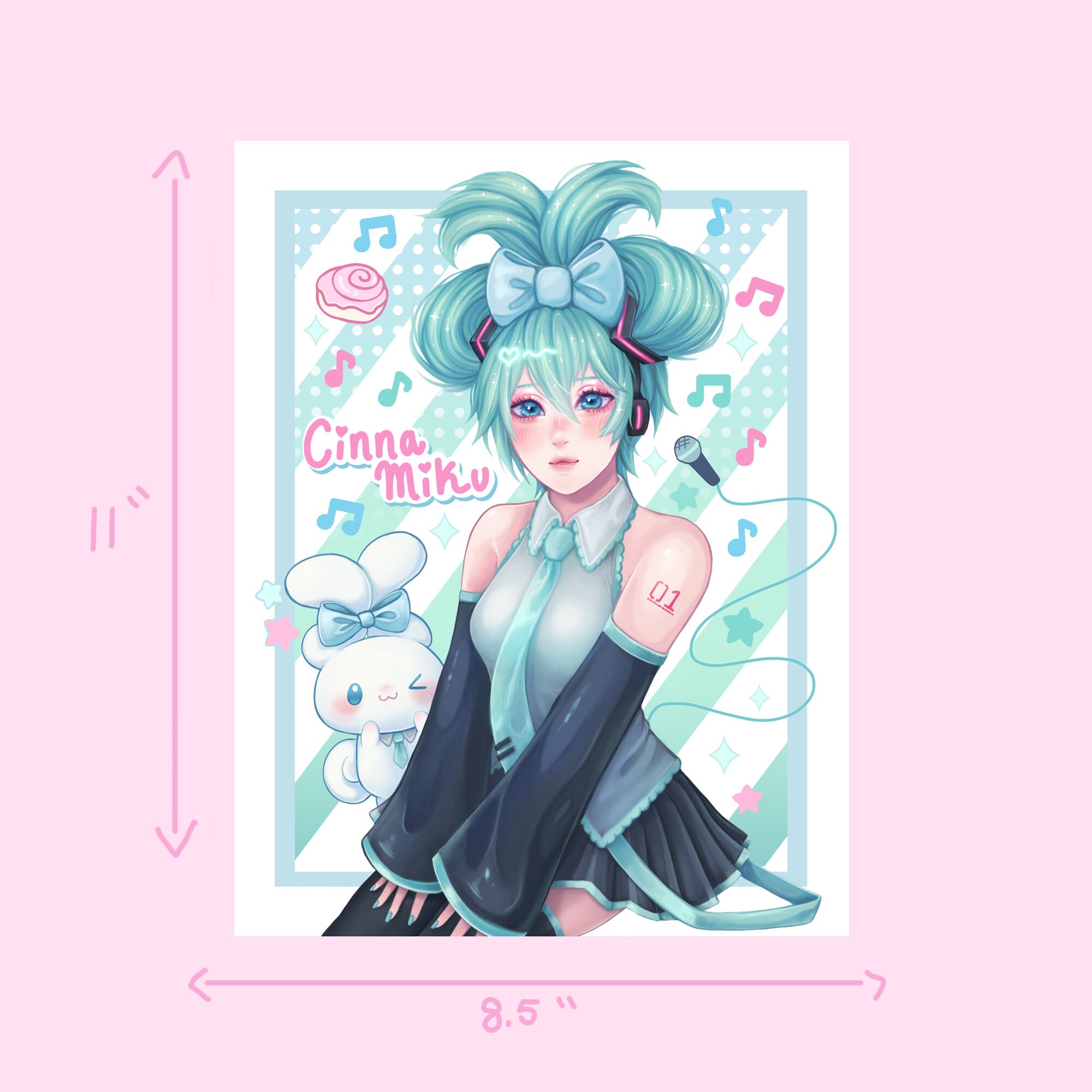 Cinna Miku Vocaloid 8.5 X 11 Holographic Print - Etsy