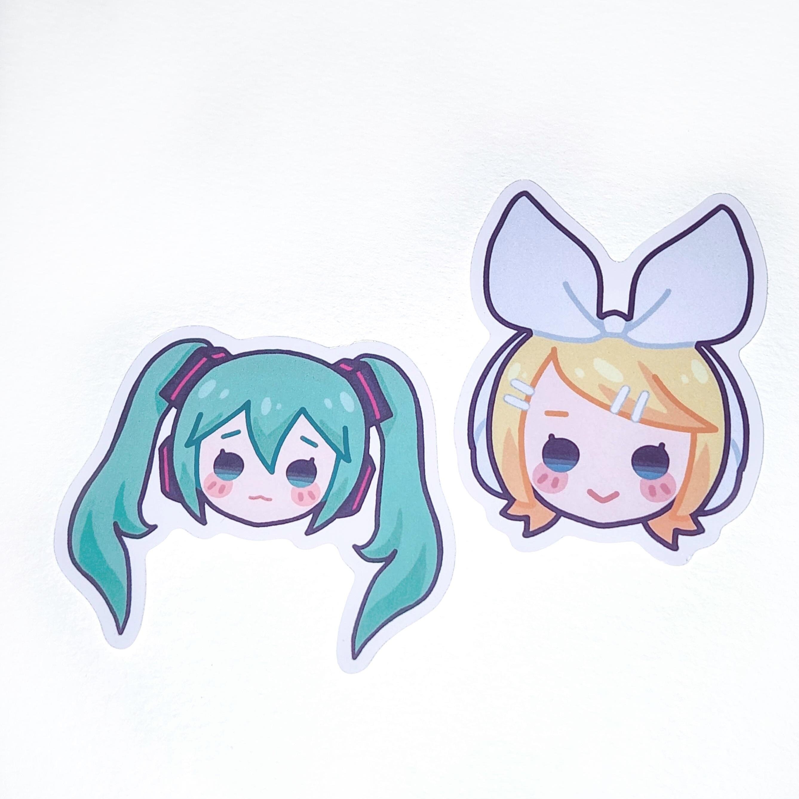 Hatsune Miku and Kagamine Rin 2.5 Glossy Vinyl Sticker - Etsy