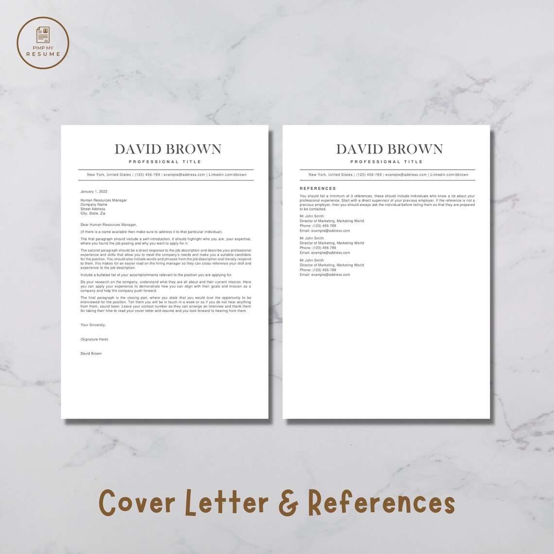 CV Template for Word Resume Template Microsoft Word Simple Easy to Edit ...