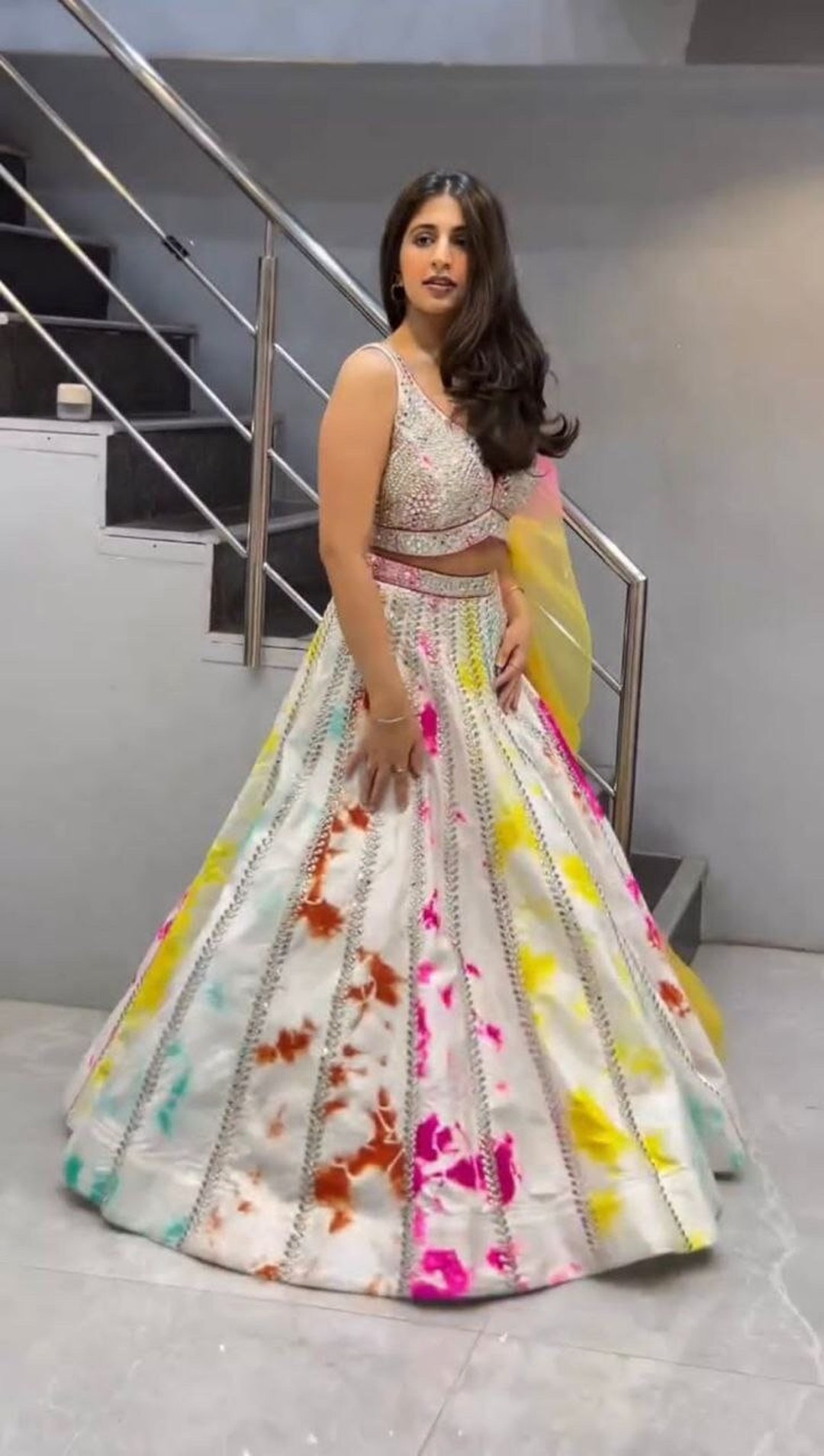 Celebrity Look Designer White Color Lehenga Choli Set for - Etsy
