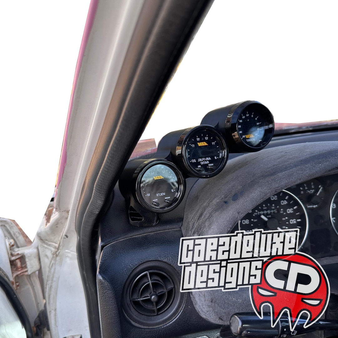 Triple Gauge Pod Mount for 1990-1993 Miata NA MX5 Functional Defrost ...