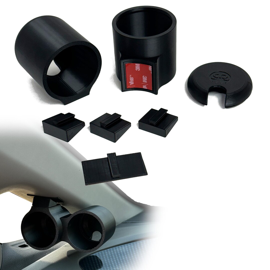 Universal Dual Gauge Pod Mount 52mm Rail Steering Column Dash Low ...